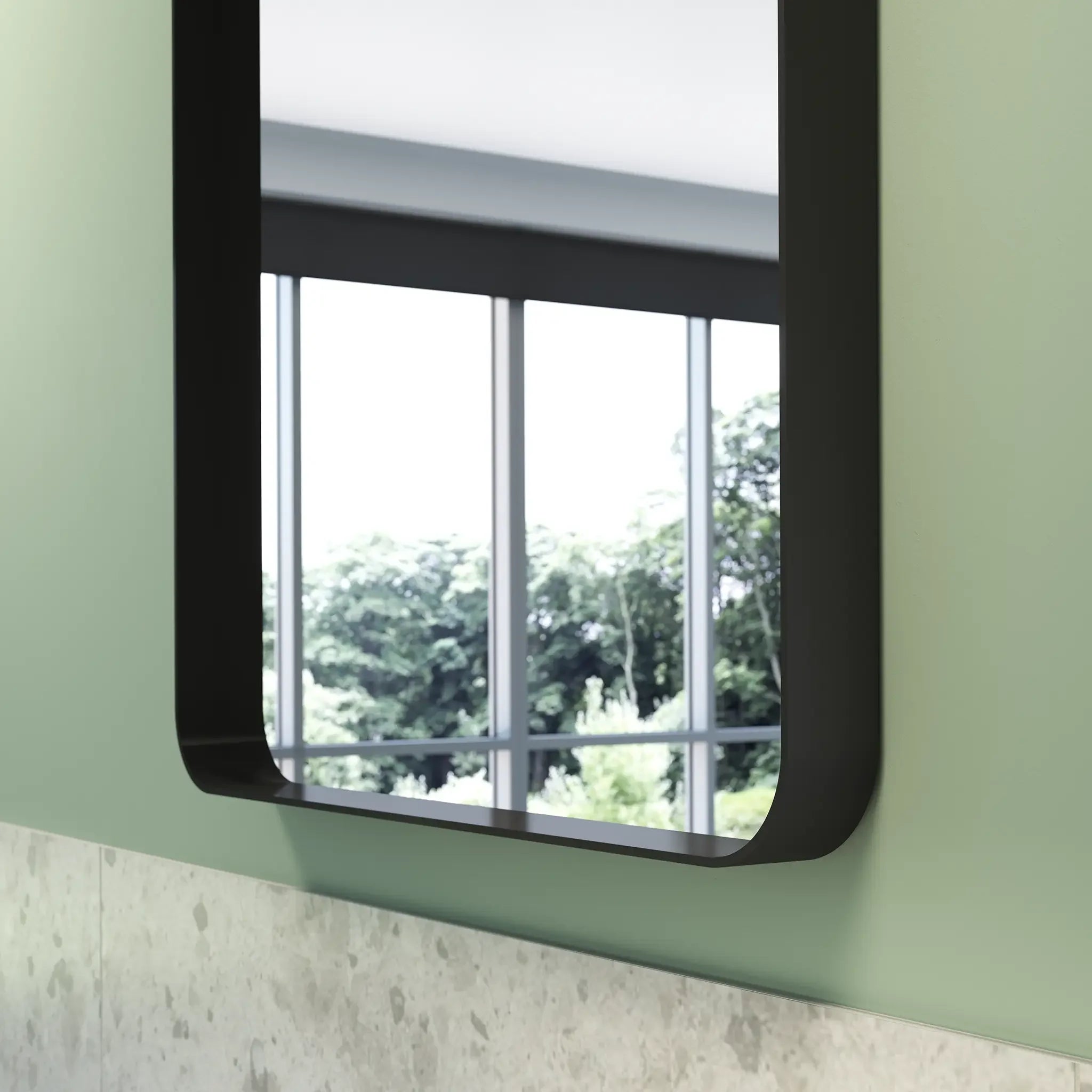 Deep Frame Non-Illuminated Mirrors - Pebble Grey