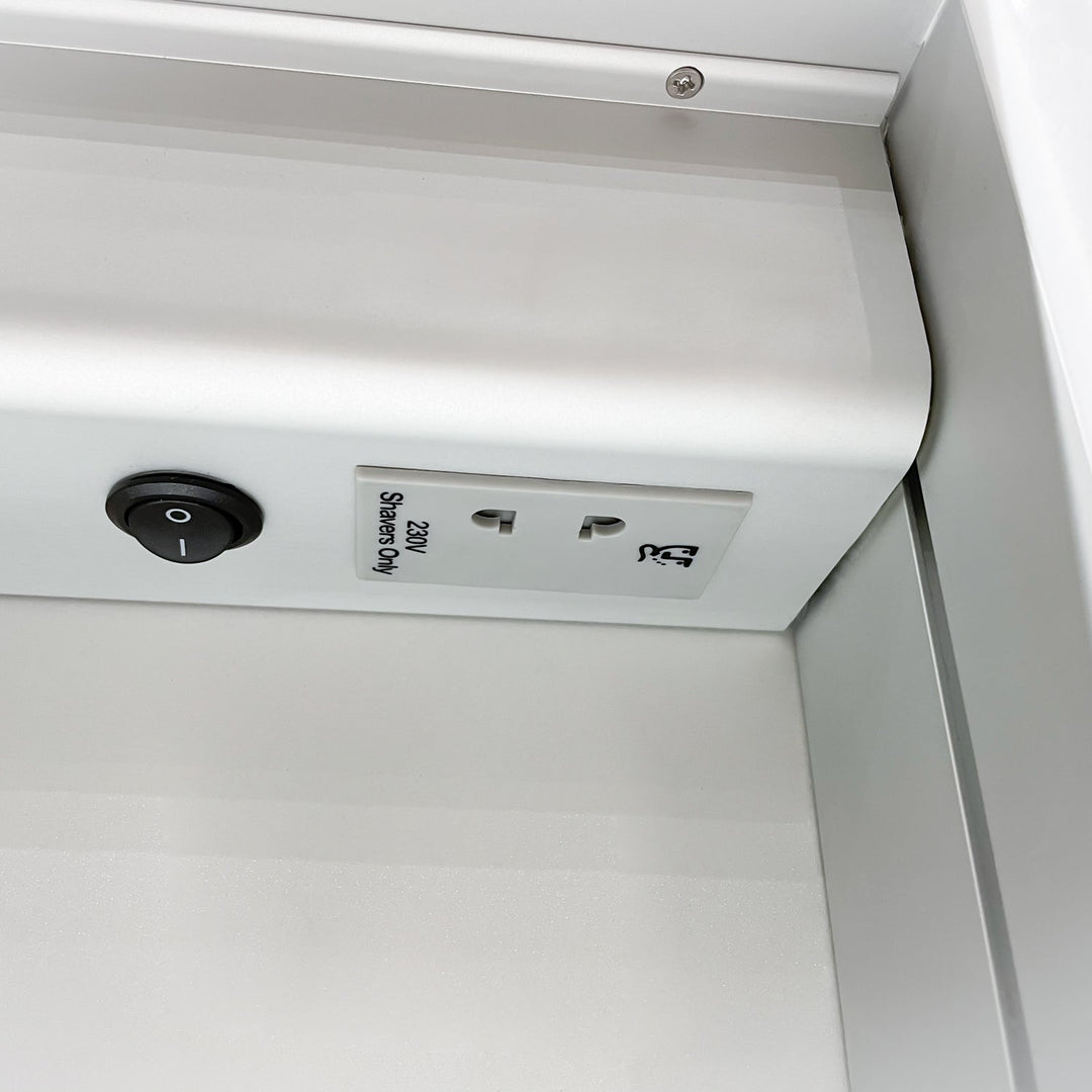 Marcel LED Bathroom Mirror Cabinet - Pebble Grey