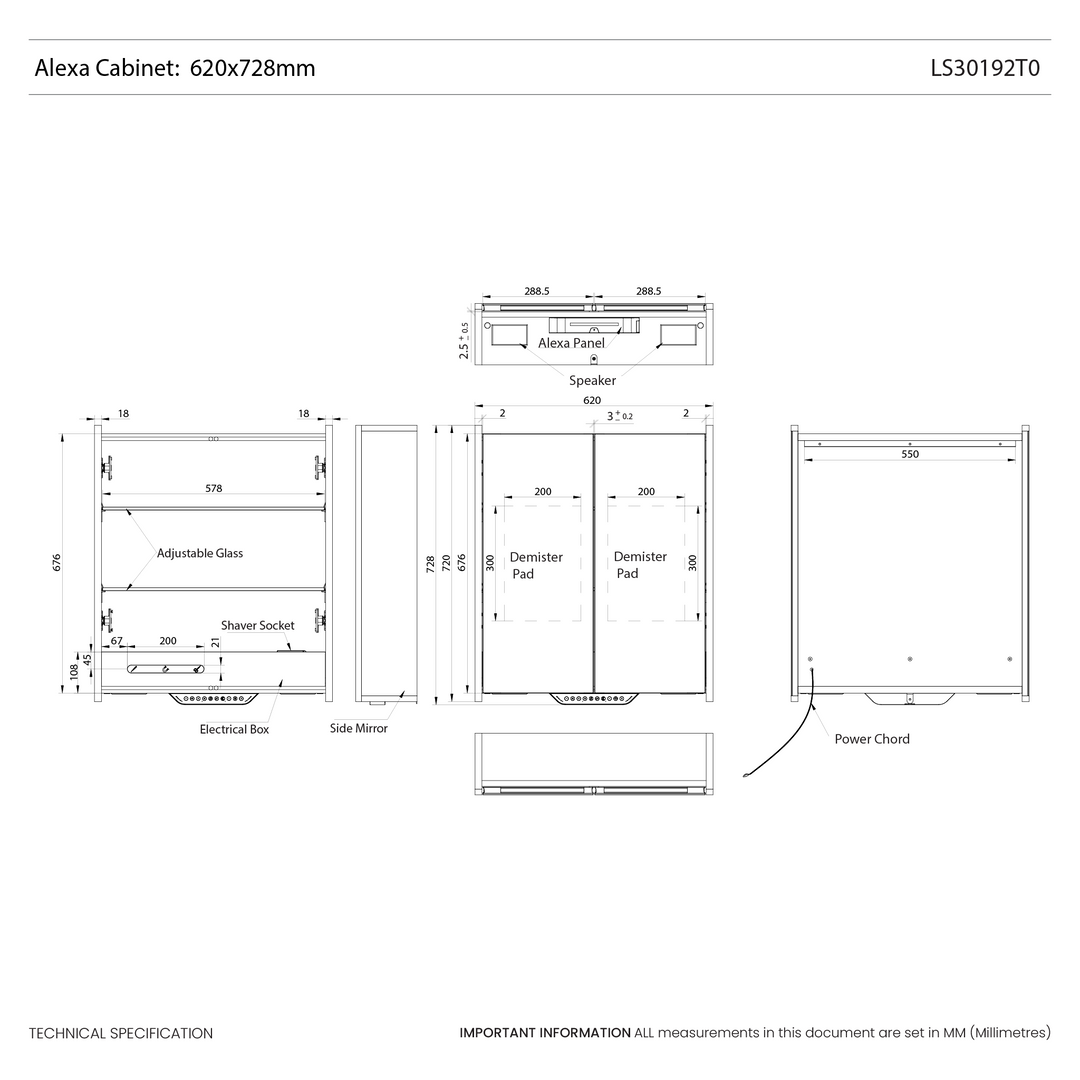 Luka Cabinet Alexa Built-In - Pebble Grey