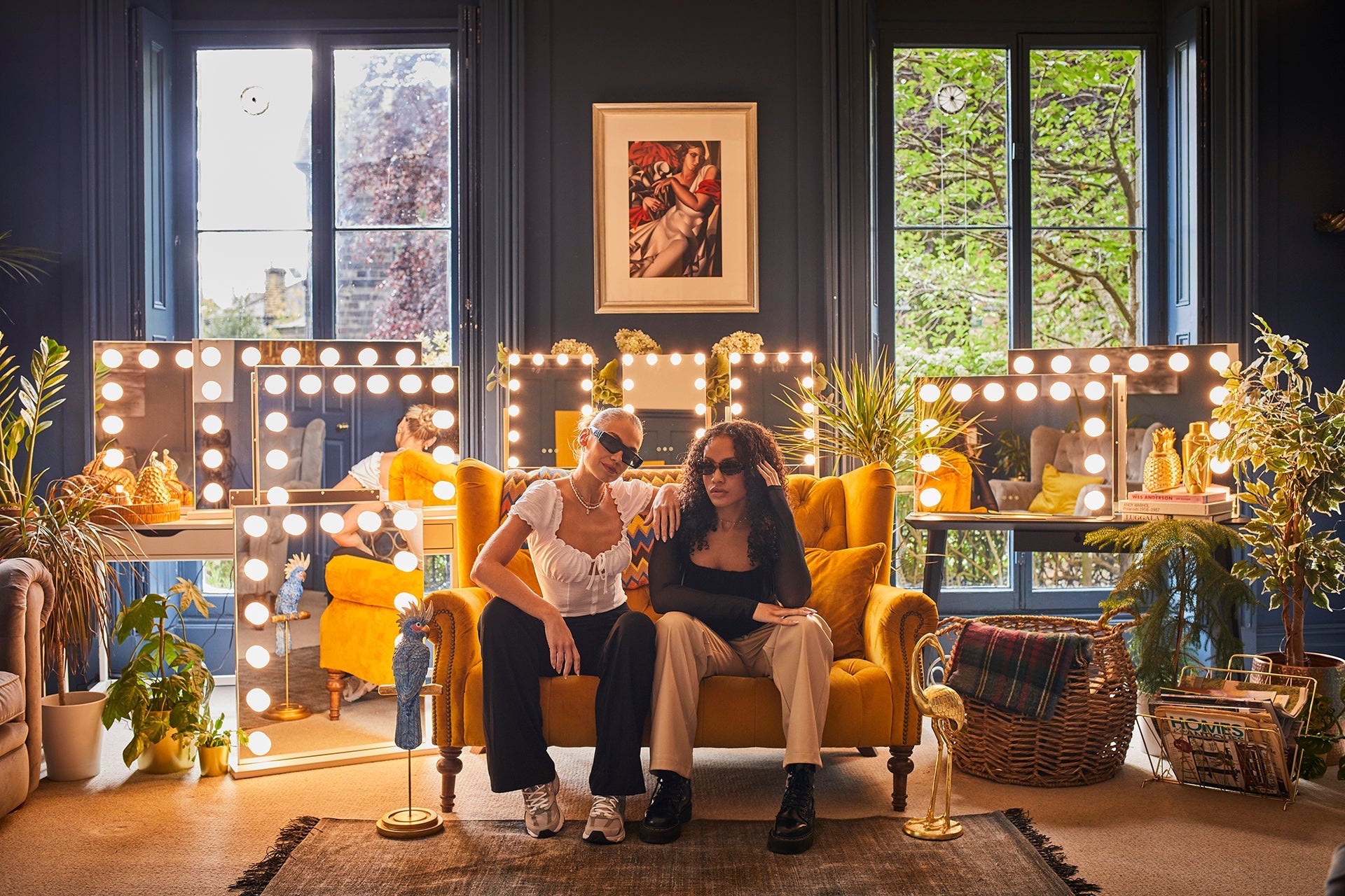 Hollywood Mirrors | Vanity Glamour Mirrors With LED Lights - Pebble Grey