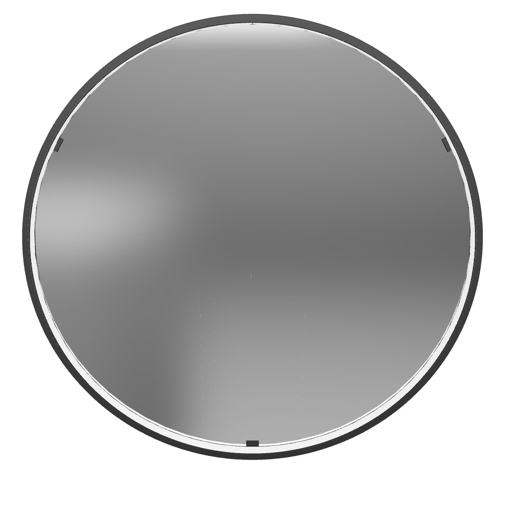 Luna Round LED Bathroom Mirror - Pebble Grey