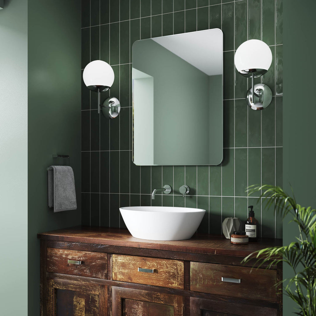 Jett Slim Frame Mirror | Jett Bathroom Mirror With Slim Frame - Pebble Grey